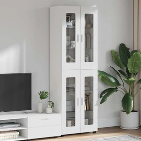 Vysoký bufet FLORIN 60 x 35 x 182 cm Vysoce lesklá bílá 3397908