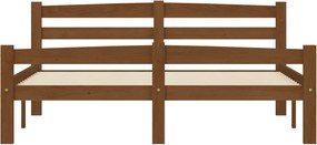Rám postele bez matrace Honey Brown Masivní borovicové dřevo 322078
