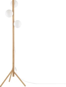 TK Lighting Stojací lampa Estera Wood s dekorem dřeva pro žárovku 3x G9 TK5809