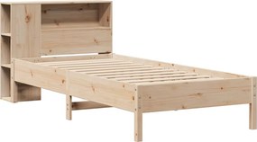 Postel s knihovnou bez matrace 75 x 190 cm masivní borovice 3322855