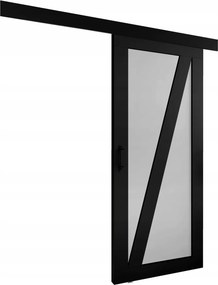 Posuvné dveře s krycí lištou ADIO 3 černý + bílý 80