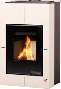 HS Flamingo Krbová kamna AQUAFLAM VARIO SAPORO 11kW krémová 650x600x1030mm