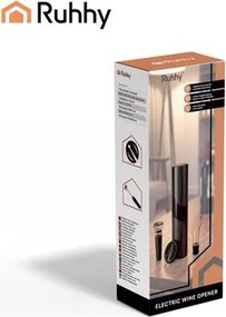Automatický elektrický otvírák na víno 4 v 1, USB, černý Ruhhy 27312