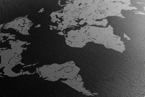 Obraz stará mapa světa na abstraktním pozadí v černobílém provedení Varianta: 120x80