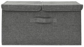 Úložný box textil 50 x 30 x 25 cm antracitový - Default Title