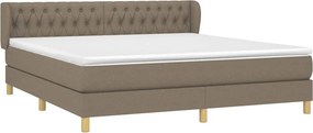 Box spring postel s matrací taupe 180x200 cm textil 3127065