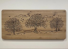 Li-Go "Tři lípy" světelný obraz 230V 110x50cm provedení povrchu: dub