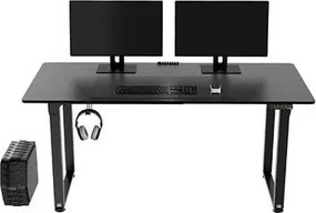 ULTRADESK Uplift černá / Herní stůl / 160 x 75 x 74 - 116 cm / nastavi
