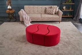 Atelier del Sofa Taburet Alya Puf - Red, Červená