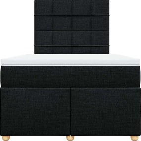 Box spring postel s matrací černá 120x200 cm textil 3293549