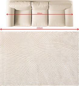Koberec Travero beige/cream 160x230 cm