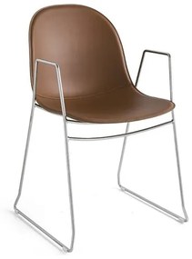 CONNUBIA (CALLIGARIS) - Židle Academy s područkami, kožená