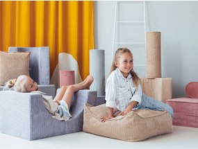 Modré manšestrové pěnové hřiště 75x49x37 cm Rainbow Montessori – Wigiwama