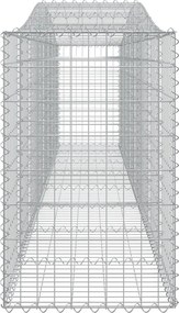 Klenuté gabionové koše 10ks 400x50x80/100 cm pozinkované železo 3145951