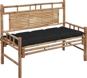 vidaXL Zahradní lavice s poduškou 120 cm bambus [3063892] Barva: krémová