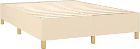 Box spring postel s matrací krémová 140x190 cm textil 3132310