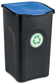 No Brand  Plastový odpadkový koš HOME ECOGREEN na tříděný odpad, objem 50 l, modrý