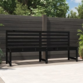 vidaXL Zahradní lavice černá 201,5 cm masivní borové dřevo [824051] Barva: Černá borovice