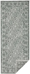 Hanse Home, Kusový koberec Twin-Wendeteppiche 103115 grün creme – na ven i na doma, 80x250, zelená, chodba / předsíň