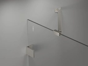 Mexen Lunar Duo, výklopný sprchový kout 90 x 85 cm, 8mm čiré sklo, ocelový profil, 834-090L-085P-97-00