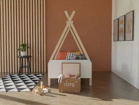 Benlemi Dětské domečkové jednolůžko MODULAR ve tvaru teepee Zvolte rozměr: 90x200 cm, Zvolte variantu: Bez čela