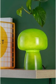 Tmavě zelená skleněná stolní lampa (výška 20 cm) Fervor – Leitmotiv