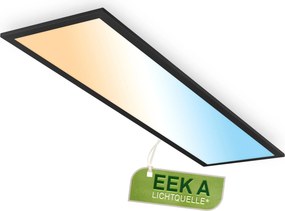 Briloner LED stropní panel, stmívatelný (černá EEK A)