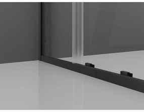 Mexen Exo, posuvné dveře do otvoru 160x200 cm, 6mm čiré sklo, černý profil, 8151-160-000-70-00