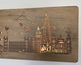 Li-Go "Londýn" světelný obraz 230V 125x40 cm provedení povrchu: jedle