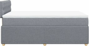 Box spring postel s matrací světle šedá 120x190 cm textil 3289702