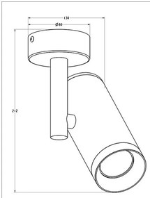 Zuma Line Nástěnné svítidlo TORI SL2, v. 21,2 cm Barva: Černá