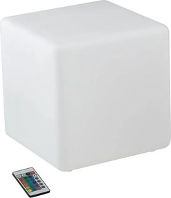 FAN I-GECO-CUBO-E-L30 Venkovní svítidlo Geco, bílé, 1 x E27, IP65, 30 x 30 x 30 cm, kabel 250 cm - FANEUROPE