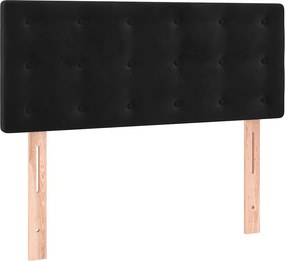 Box spring postel s matrací černá 90x190 cm samet 3131173
