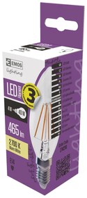 Emos lighting LED žárovka Filament Candle 4W E14 teplá bílá
