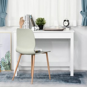 HOMCOM Moderní Stůl Snadno Sestavitelný Počítačový Stůl pro Kancelář, Ložnici nebo Učení 105x50x76 cm Bílý