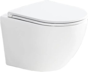 Mereo Mereo, WC závěsné kapotované, tiché splachování, RIMLESS, 495x360x370, keramické, vč. sedátka CSS113S, VSD82T1