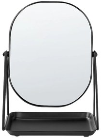 Kosmetické zrcadlo 20 x 22 cm černé CORREZE Beliani