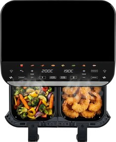 TESLA AirCook DualHeat QD464 XXL - multifunkční duální digitální horkovzdušná fritéza