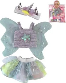 MAC TOYS PLEJO Oblečení s křídly pro panenku 30-38 cm / Textil, plast