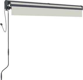 Elektrická markýza s LED osvětlením BestBerg BBSU-EL250BG / 250 x 200 cm / béžová