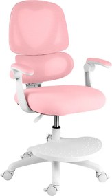 Dětská otočná židle Neoseat JUNI 023 — látka, pratelný potah, růžová