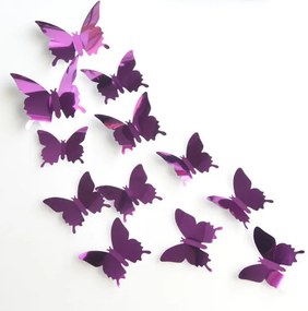 Dekorace - samolepky na okno - 3D motýlci (12 ks) Barva: Z-12PCS