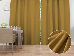 Biante Sametový závěs Velvet Premium SVP-009 Hořčicový - šířka 135 cm 135x140 cm