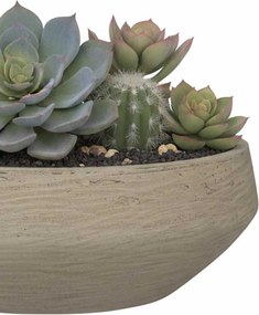 Dekorační mísa SKRELLE, vláknocement, 28x9 cm, béžová