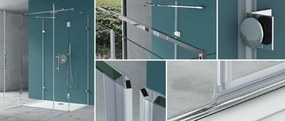 design sprchový kout RAVENA 40 - U-FORM 90-120cm