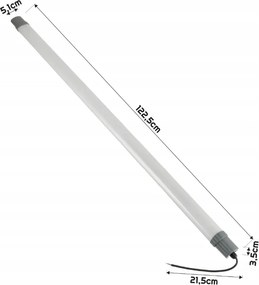 Sada 4 LED lamp 120cm 36W 3000lm hermetické svítidlo IP65 do garáže, dílny