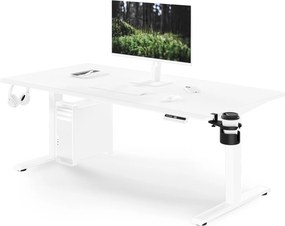 Elektrický stůl s nastavitelnou výškou ergonomický bílý,1600x800 mm: ARIA