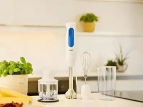 Braun MultiQuick 3 MQ30202M bílo-modrá / Tyčový mixér / 900 W / 2 rych