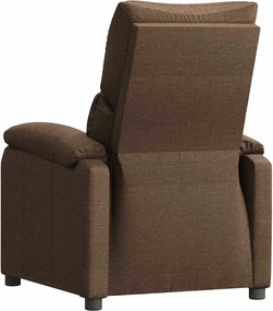 Polohovací křeslo hnědé textil 340179