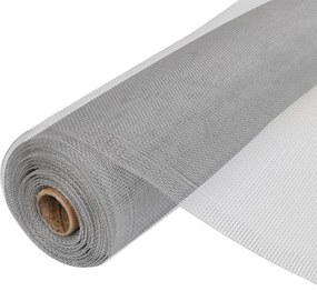 Síť proti hmyzu hliník 100 x 500 cm stříbrná 141157